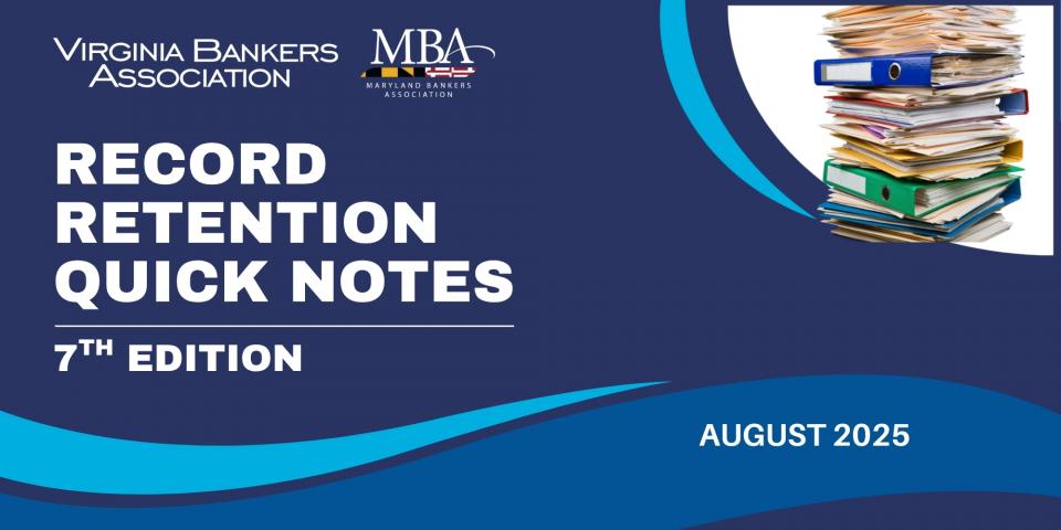 Record Retention Guide - Virginia Bankers Association